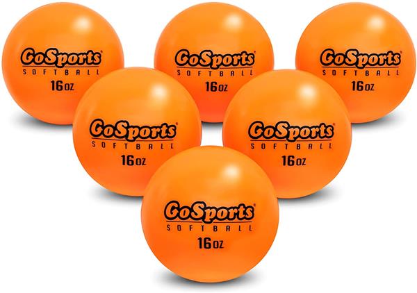GoSports 3.8" Weighted Training Softballs - 6 Pack BASB-SOFTBALLS-16OZ ...