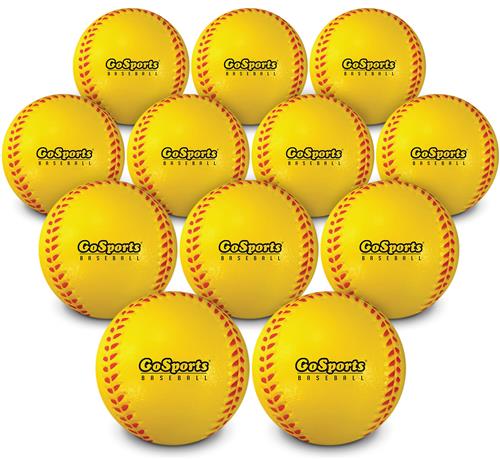 GoSports Foam Training Baseballs Regulation Size (12-Pack) BASB-BALLS ...