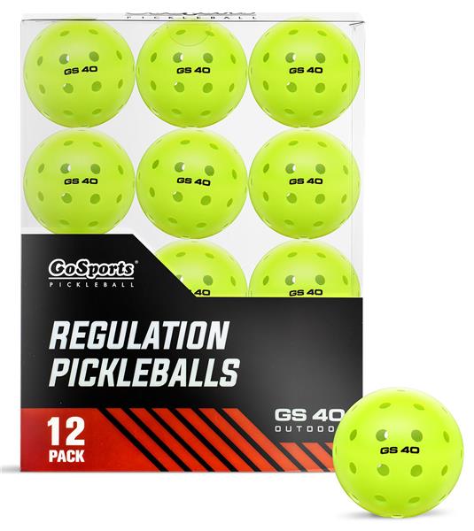 GoSports GS 40 USAPA Pickleballs (12 PACK) PICKLE-BALLS-GS40-12 ...