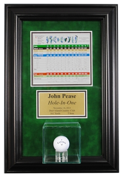 Perfect Cases Wall Mounted Golf Display Case with Scorecard & Engraving ...