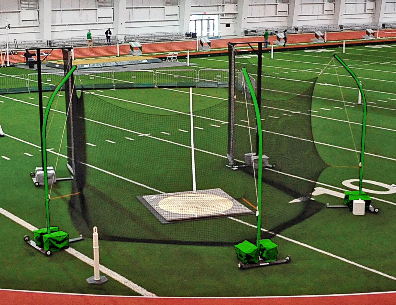 E207433 Gill Athletics NCAA Portable Indoor Weight Throw Cage Kelly Poles