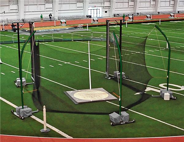 Gill Athletics NCAA Portable Indoor Weight Throw Cage Dark Green Poles ...