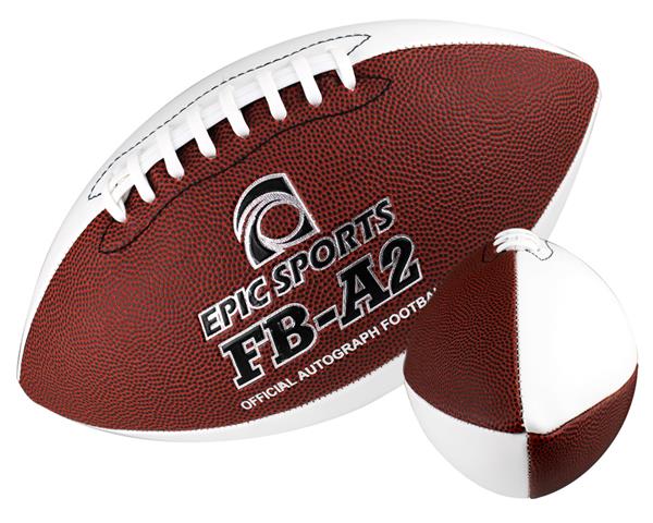 Epic Official Size Autograph Football (2-Brown Panels & 2-White Panels ...