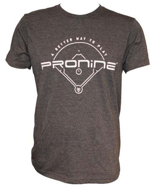 ProNine Sports Diamond Tee (Charcoal) - Baseball Equipment & Gear