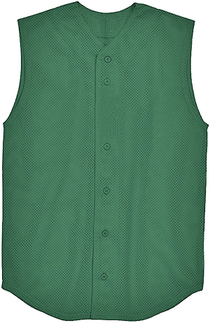 Youth Small (BLACK) Full Button Sleeveless Baseball Vests - Baseball ...