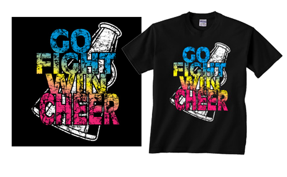 Image Sport "Go, Fight, Win" Custom Cheer T-shirts - Cheerleading ...