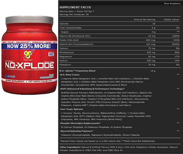 N.O.-XPLODE Blue Raspberry Extreme Igniter - Closeout Sale - Soccer ...