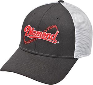 Diamond Baseball Stretch Fit Mesh Caps - Baseball Equipment & Gear