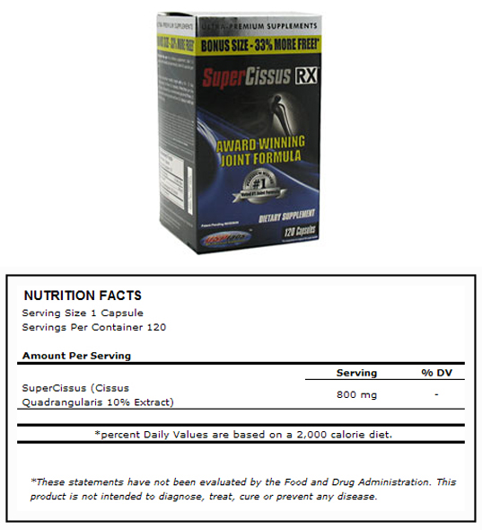USP Lab SuperCissus RX Award Winning Joint Formula - Closeout Sale ...