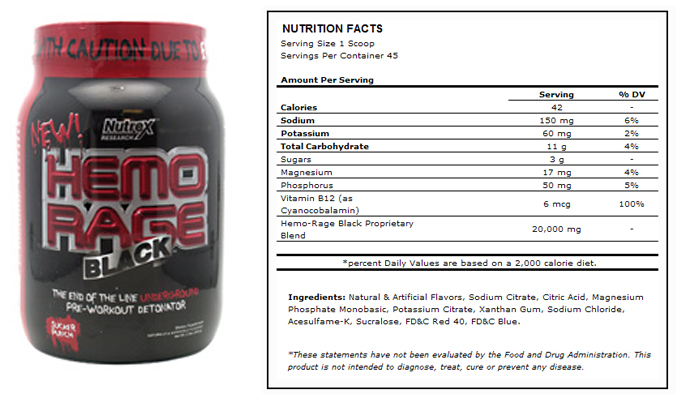 E21726 Nutrex Hemo-Rage Black Sucker Punch Pre-Workout