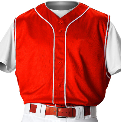E21846 Alleson PROFVBY Youth Faux Front Baseball Vests CO