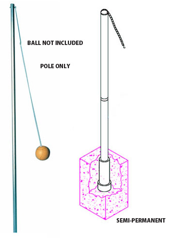Jaypro Semi-Permanent Outdoor Tetherball Pole - Playground Equipment ...