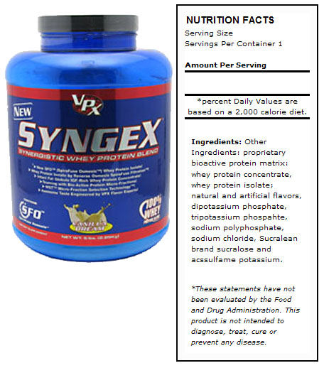 VPX Syngex Vanilla Protein - Soccer Equipment and Gear