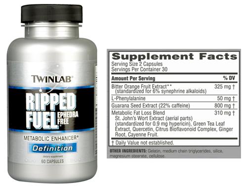 TwinLab Ripped Fuel Ephedra Free Fat Burner - Closeout Sale - Soccer ...