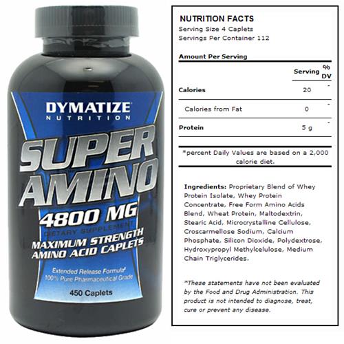 DYMATIZE Super Amino Maximum Strength Supplements - Soccer Equipment ...