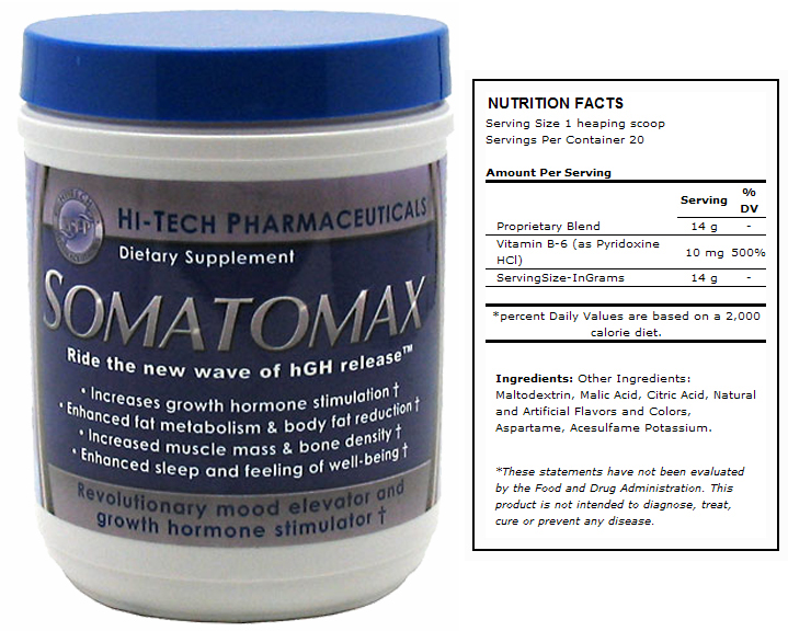 E22154 Hi-Tech Pharmaceuticals Somatomax Supplement