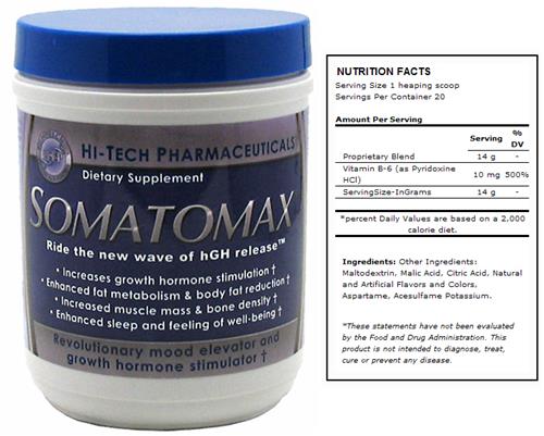 Hi-Tech Pharmaceuticals Somatomax Supplement - Soccer Equipment and Gear