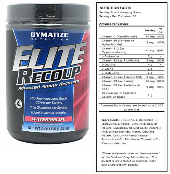 Elite Recoup Watermelon Amino Recovery Supplement - Soccer Equipment ...