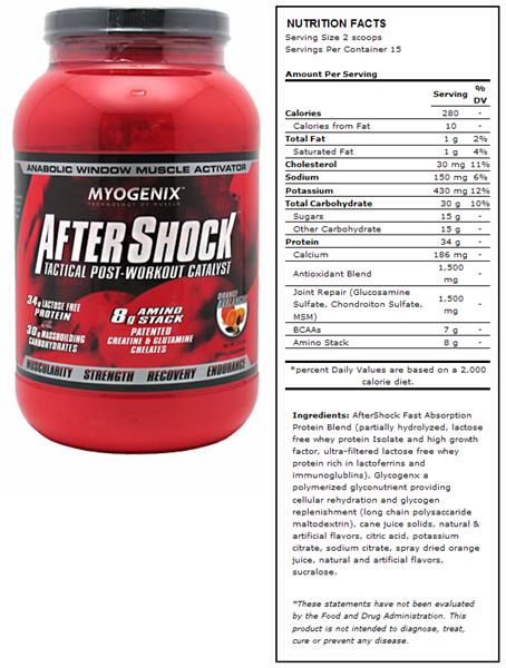 AfterShock Orange Post-Workout Supplement - Soccer Equipment and Gear