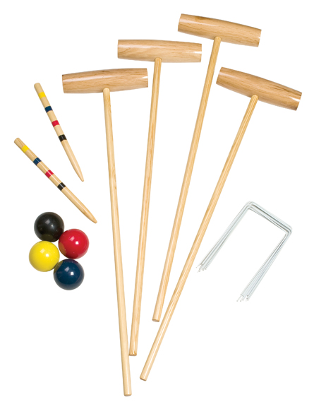 E22407 Champion Classic 4-Player Wooden Croquet Set