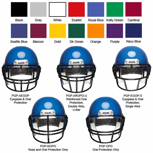 Adams Youth PGP Backs/Specialty Football Facemasks - Football Equipment ...