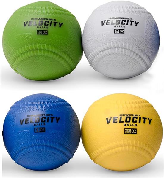 PowerNet Velocity Balls 4-Pack for Baseball 1231 - Baseball Equipment ...
