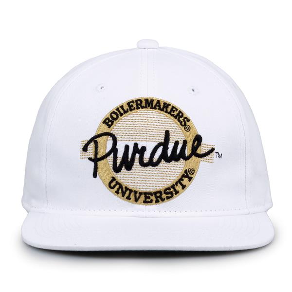 G220 The Game Purdue Boilermakers White Retro Circle Throwback Cap ...