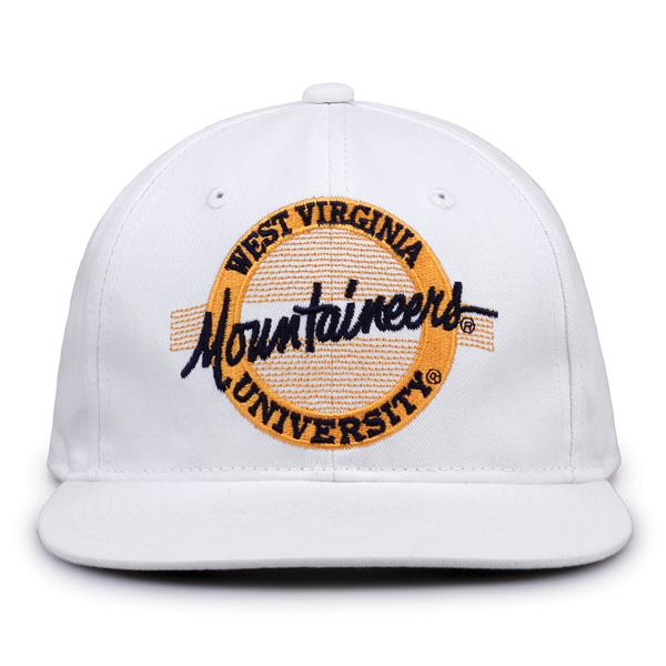 G220 The Game West Virginia Mountaineers White Retro Circle Throwback ...