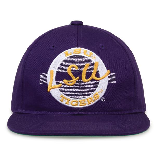 G225 The Game LSU Tigers Team Color Retro Circle Throwback Cap ...
