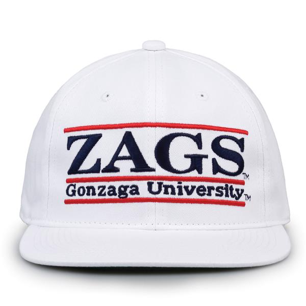 G230 The Game Gonzaga Bulldogs White Retro Bar Throwback Cap - Fan Gear