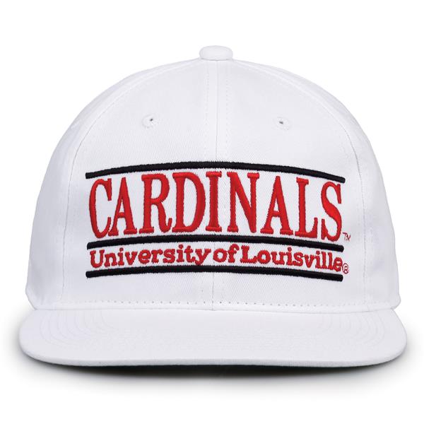 G230 The Game Louisville Cardinals White Retro Bar Throwback Cap - Fan Gear