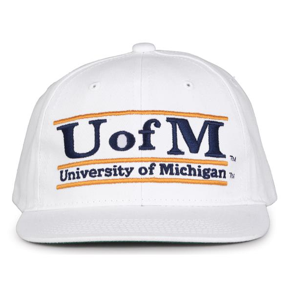 G230 The Game Michigan Wolverines White Retro Bar Throwback Cap - Fan Gear