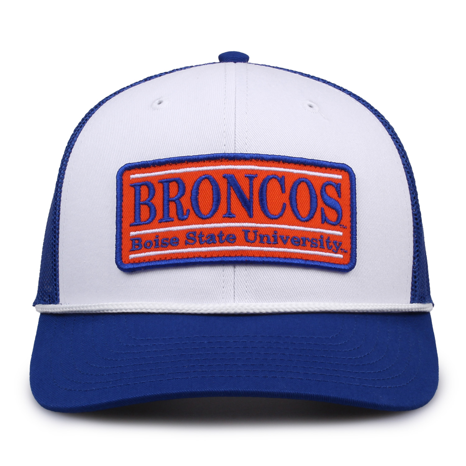 E230345 G452R The Game Boise State Broncos Rope Trucker With Bar Patch Cap G452r
