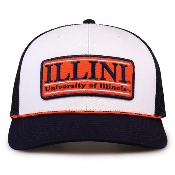 G452R The Game Illinois Fighting Illini Rope Trucker With Bar Patch Cap ...