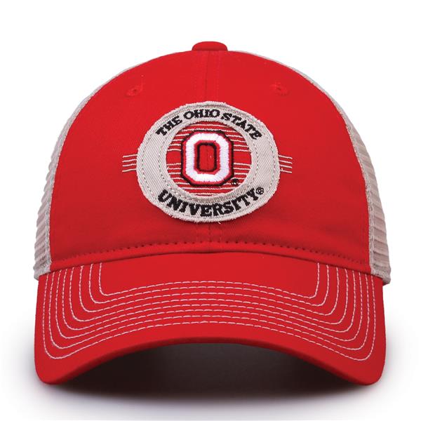G880 The Game Ohio State Buckeyes Soft Mesh Trucker With Frayed Patch ...