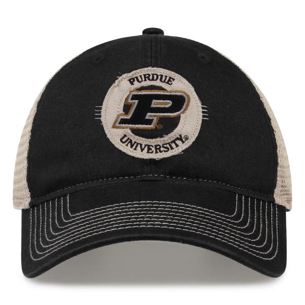 G880 The Game Purdue Boilermakers Soft Mesh Trucker With Frayed Patch ...