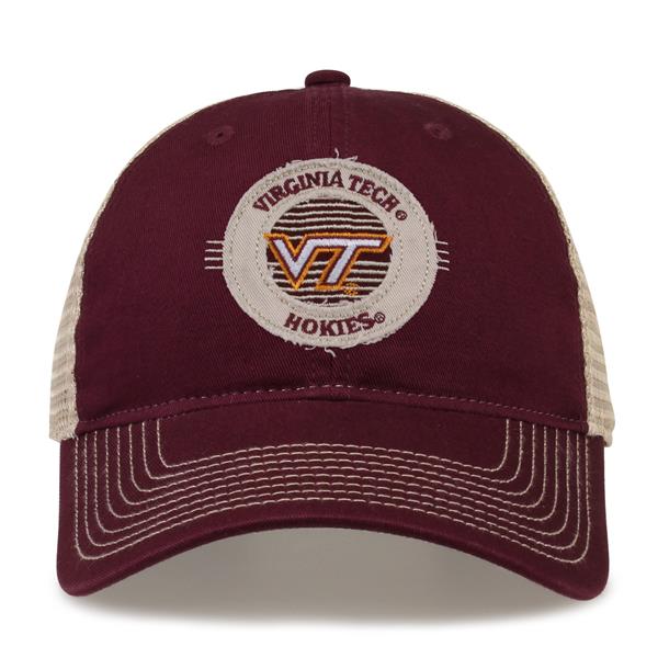 G880 The Game Virginia Tech Hokies Soft Mesh Trucker With Frayed Patch ...
