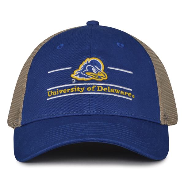 G180 The Game Delaware Blue Hens Relaxed Trucker Mesh Split Bar Cap ...