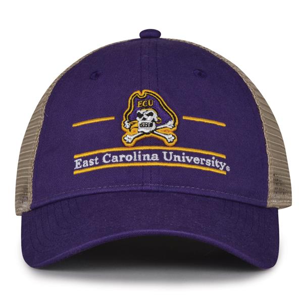 G180 The Game East Carolina Pirates Relaxed Trucker Mesh Split Bar Cap ...