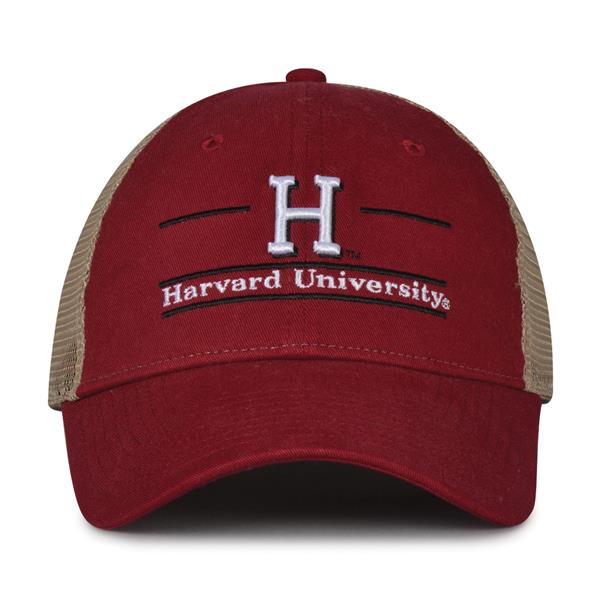 G180 The Game Harvard Crimson Relaxed Trucker Mesh Split Bar Cap - Fan Gear