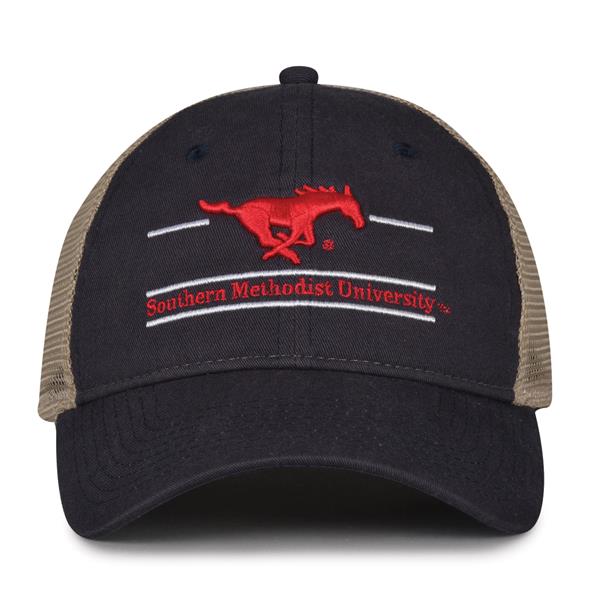 G180 The Game Southern Methodist Mustangs Relaxed Trucker Mesh Split ...