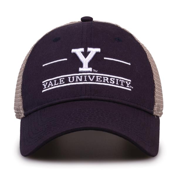G180 The Game Yale Bulldogs Relaxed Trucker Mesh Split Bar Cap - Fan Gear