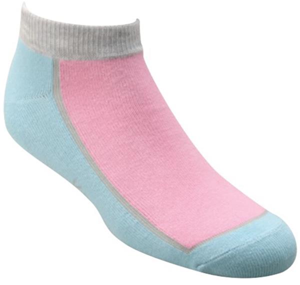 Kaepa Womens Color Block Ped One Size Socks (PAIR) "Pink/Blue ...