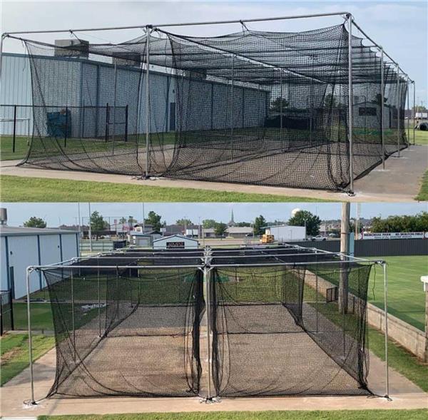 55' or 70' Commercial 2" Stand-Alone Baseball Frame Double or Triple ...