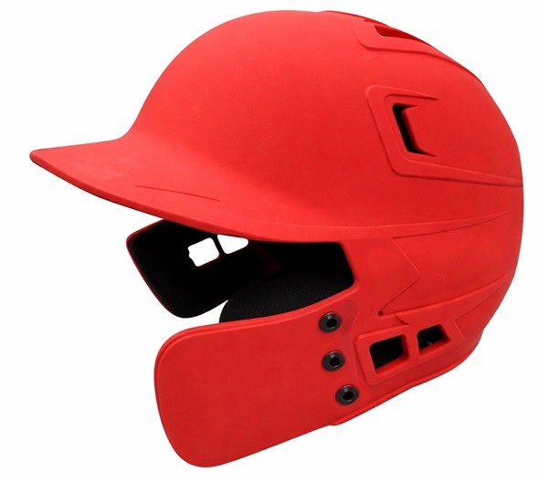 Baseball Batters Helmet w/Jaw Guard (Left or Right) Included, Matte ...