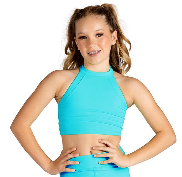 Danshuz Girls Tabitha Halter Long Line Bra Top 24310C - Cheerleading ...