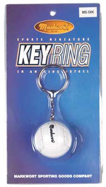 Mini White Volleyball Keyring w/Blistercard MS58K (ea) - Volleyball ...