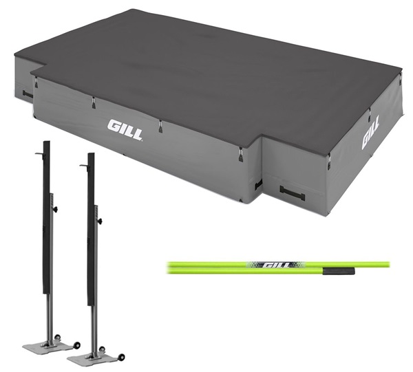 Gill S4 High Jump Value Pack Landing System Gray Vinyl Base (16'6" x 10 ...