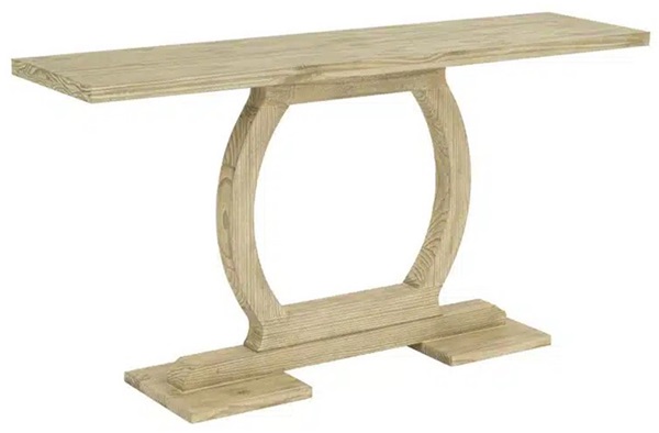 Boraam Zen Rectangular Pine Wood Console Table - Barnwood Sandblast - Playground Equipment and Gear