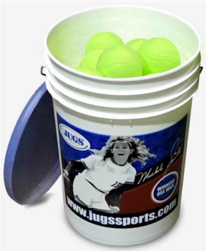 Bucket of Jugs Yellow Realistic Seam Sting-Free 2 DZ Softballs B4016 ...